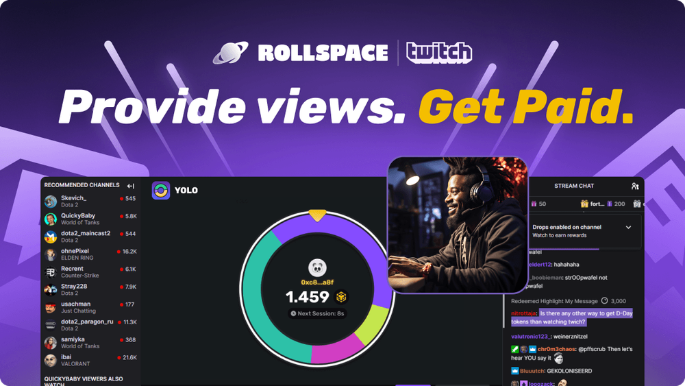How to Get Paid on Twitch by Streaming Games and Earn Crypto. | Rollspace